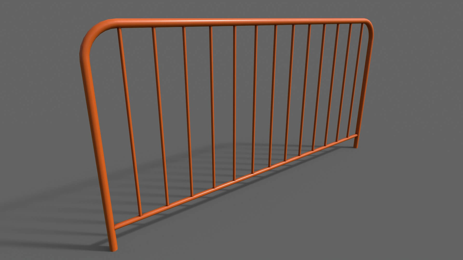 Pedestrian Guard Rail Orange V1 - 3D Model by DaikLord