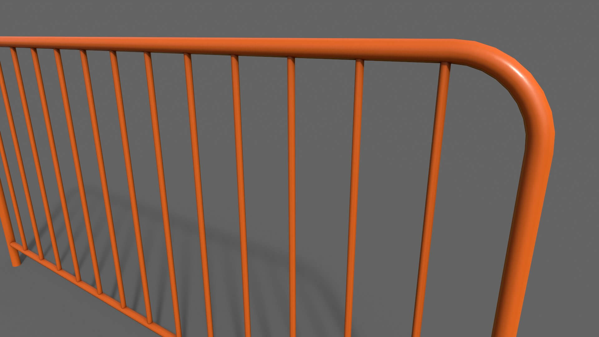 Pedestrian Guard Rail Orange V1 - 3D Model by DaikLord