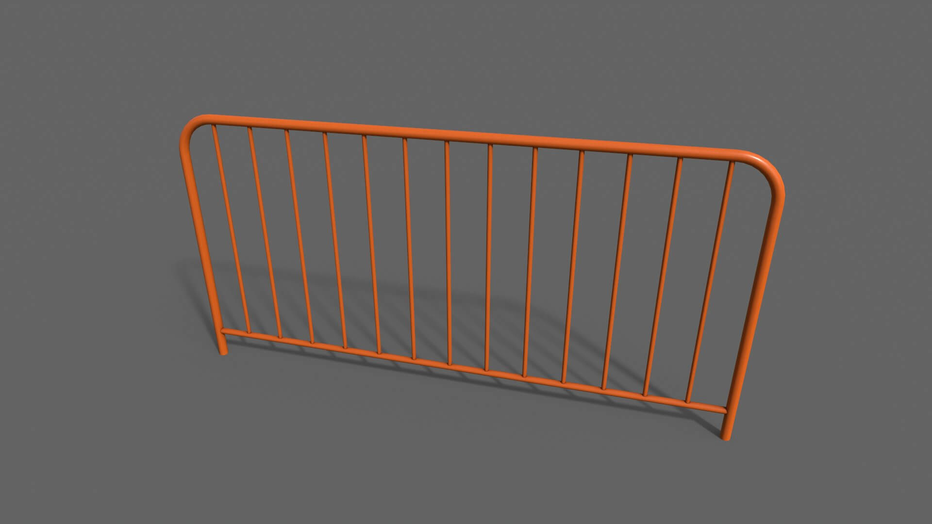 Pedestrian Guard Rail Orange V1 - 3D Model by DaikLord