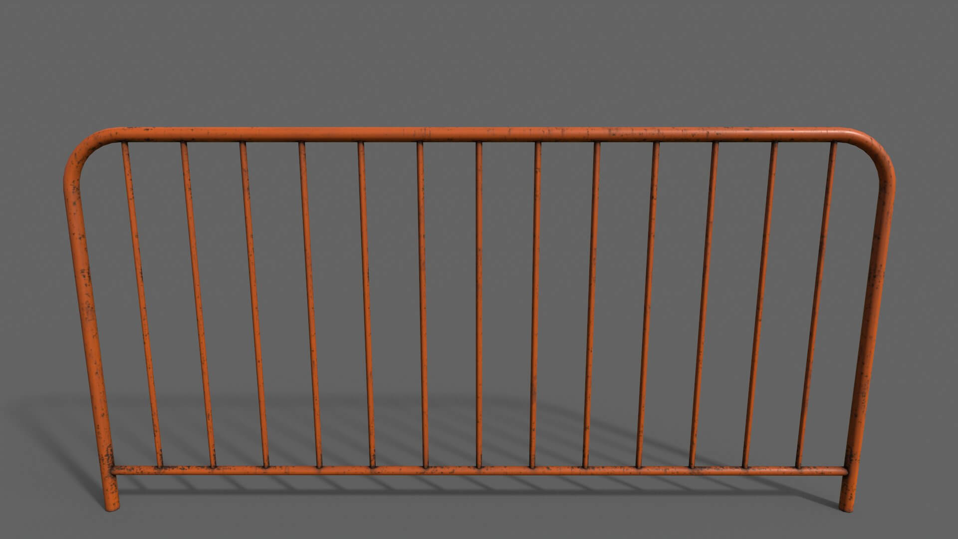 Pedestrian Guard Rail Orange V1 - 3D Model by DaikLord