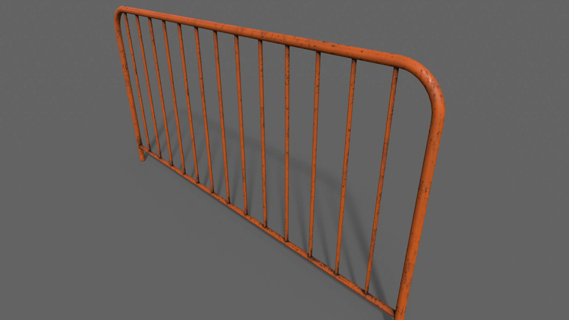 Pedestrian Guard Rail Orange V1 - 3D Model by DaikLord