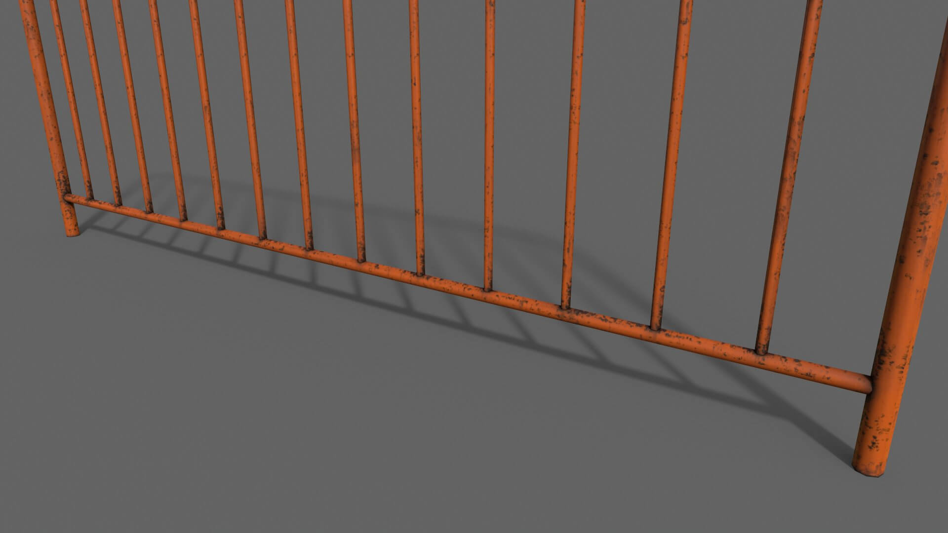 Pedestrian Guard Rail Orange V1 - 3D Model by DaikLord