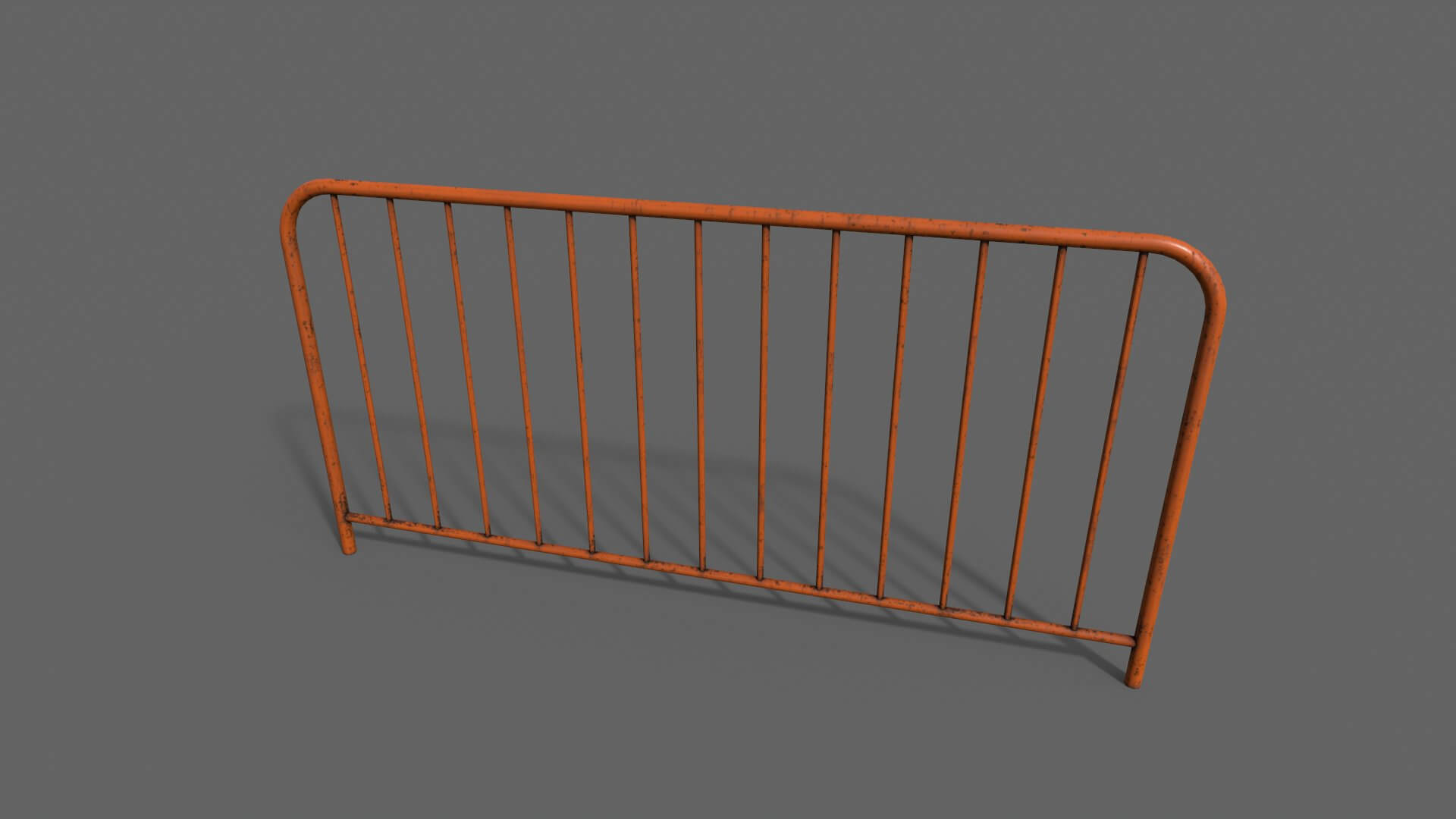 Pedestrian Guard Rail Orange V1 - 3D Model by DaikLord