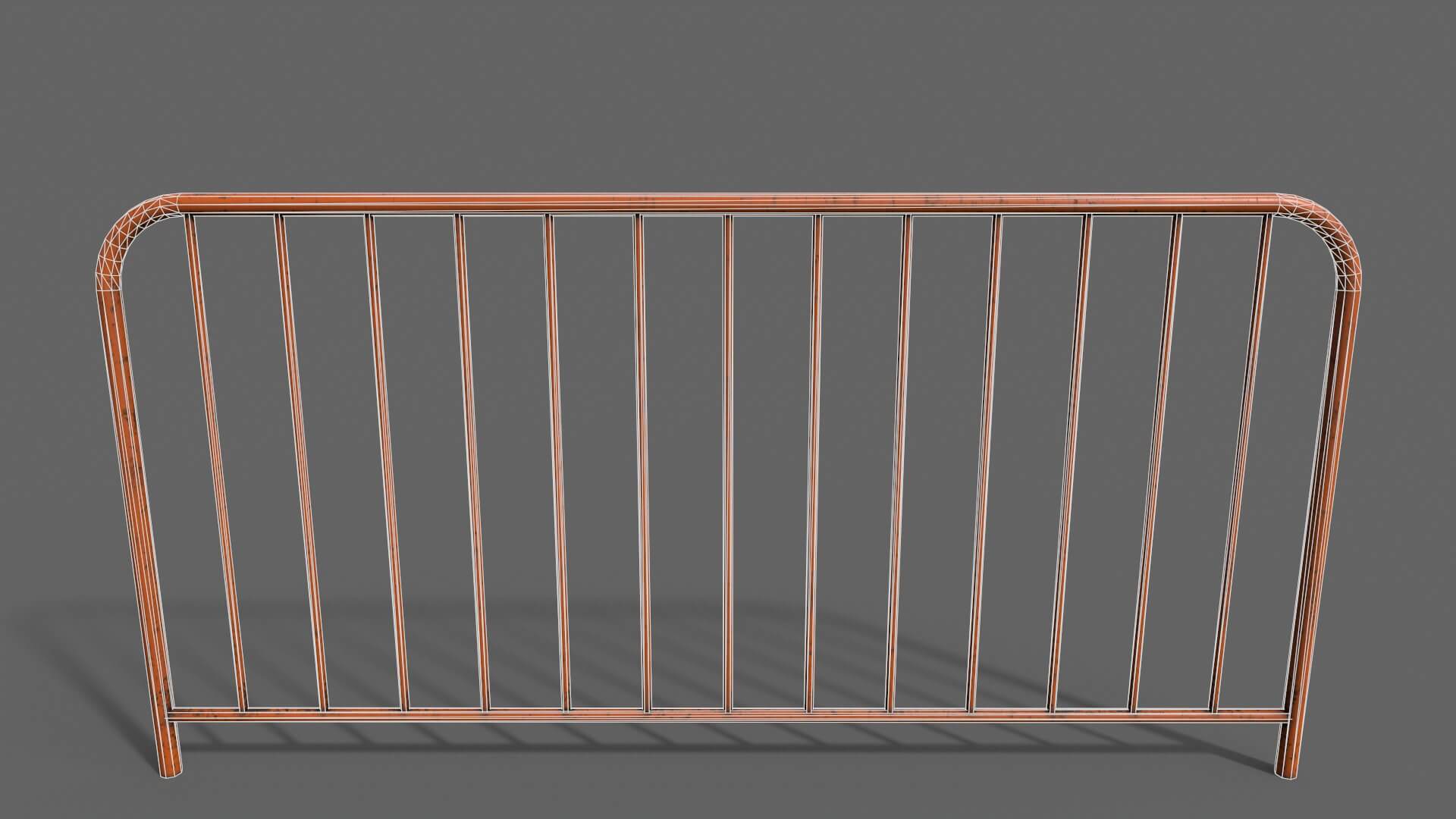Pedestrian Guard Rail Orange V1 - 3D Model by DaikLord