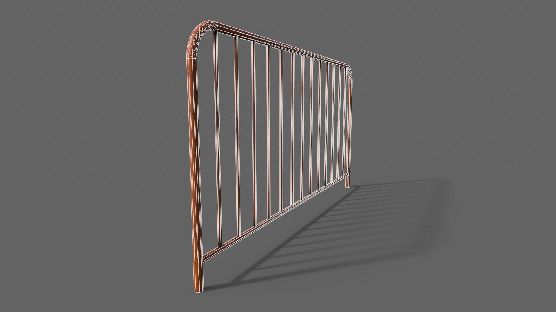 Pedestrian Guard Rail Orange V1 - 3D Model by DaikLord