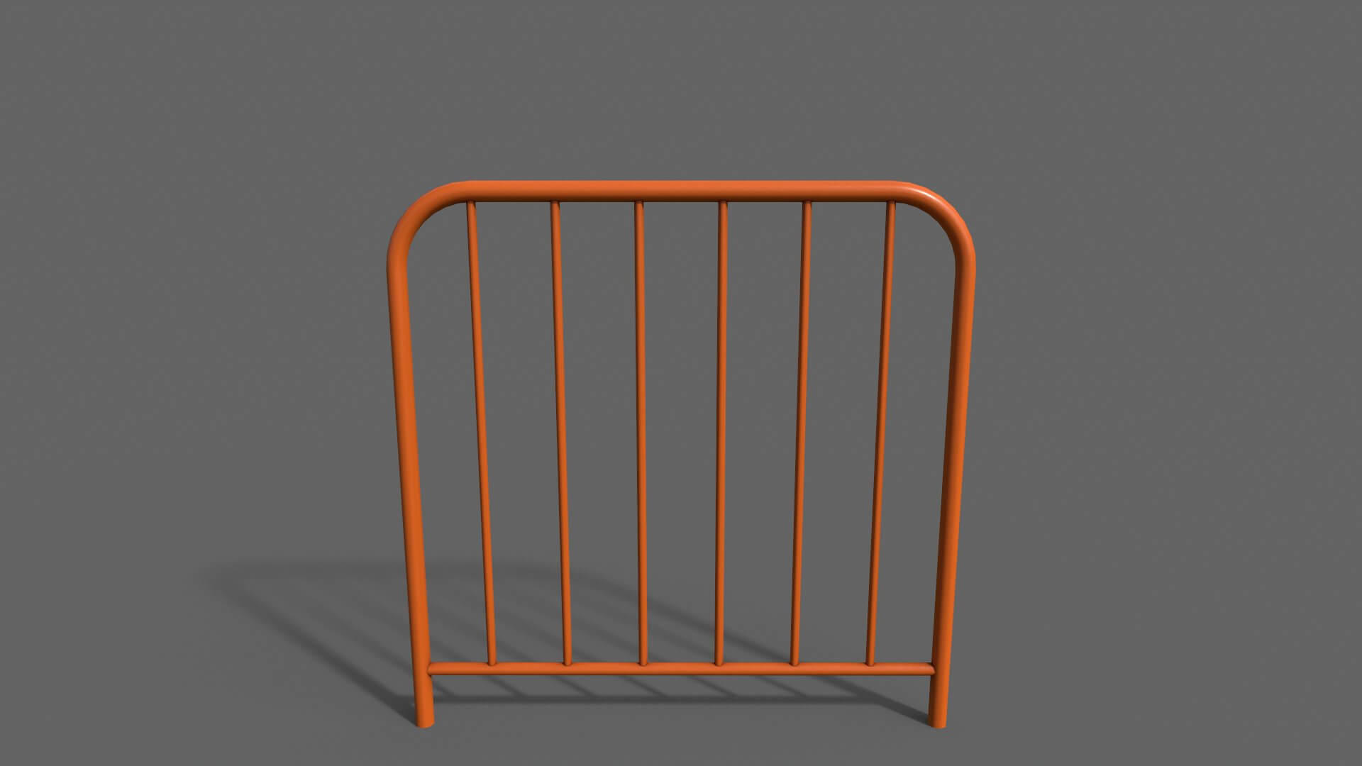 Pedestrian Guard Rail Orange V2 - 3D Model by DaikLord