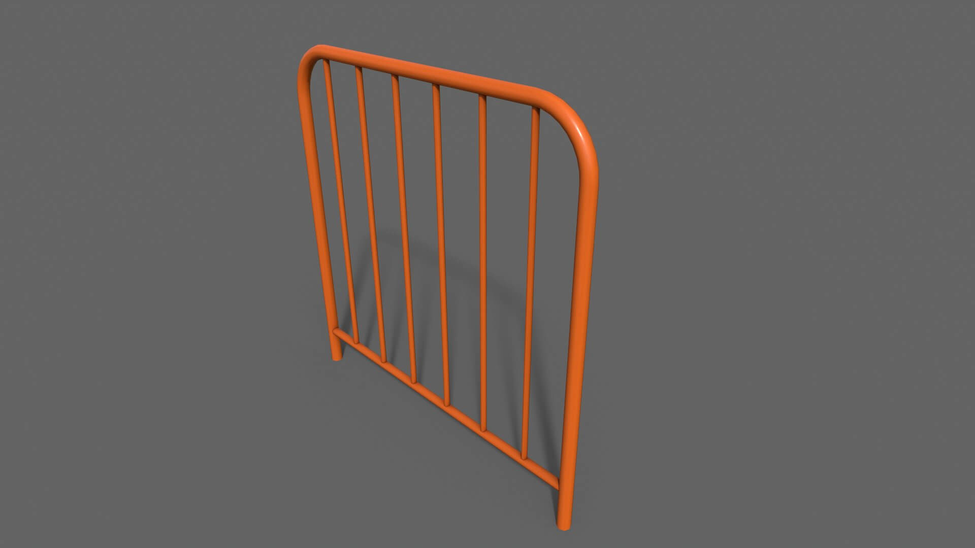 Pedestrian Guard Rail Orange V2 - 3D Model by DaikLord