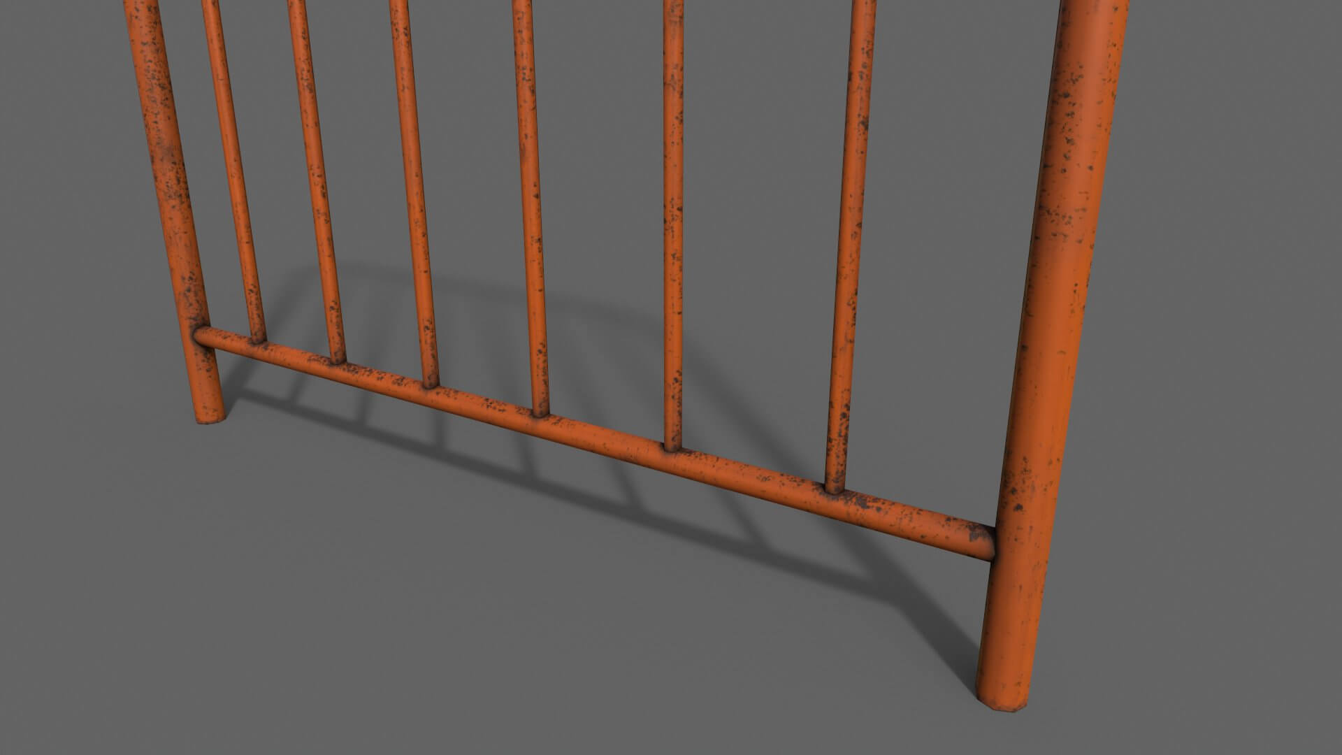 Pedestrian Guard Rail Orange V2 - 3D Model by DaikLord