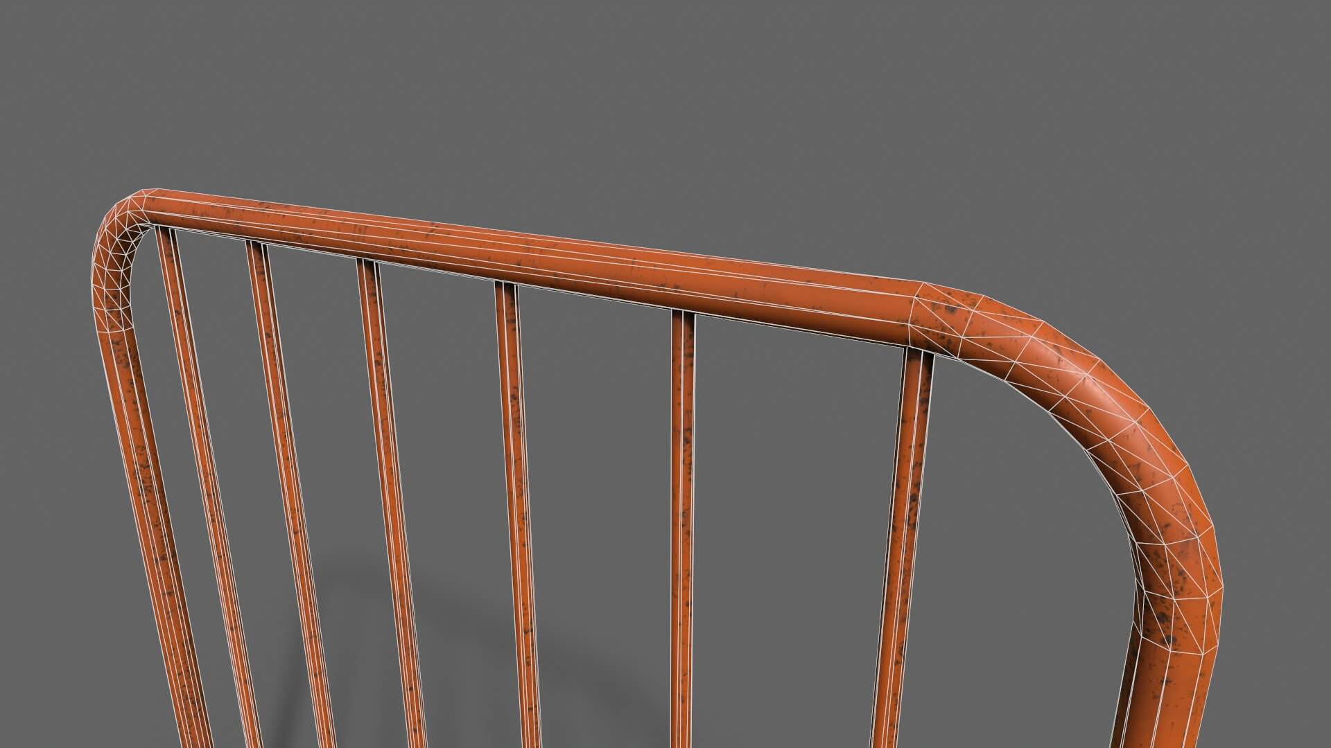 Pedestrian Guard Rail Orange V2 - 3D Model by DaikLord