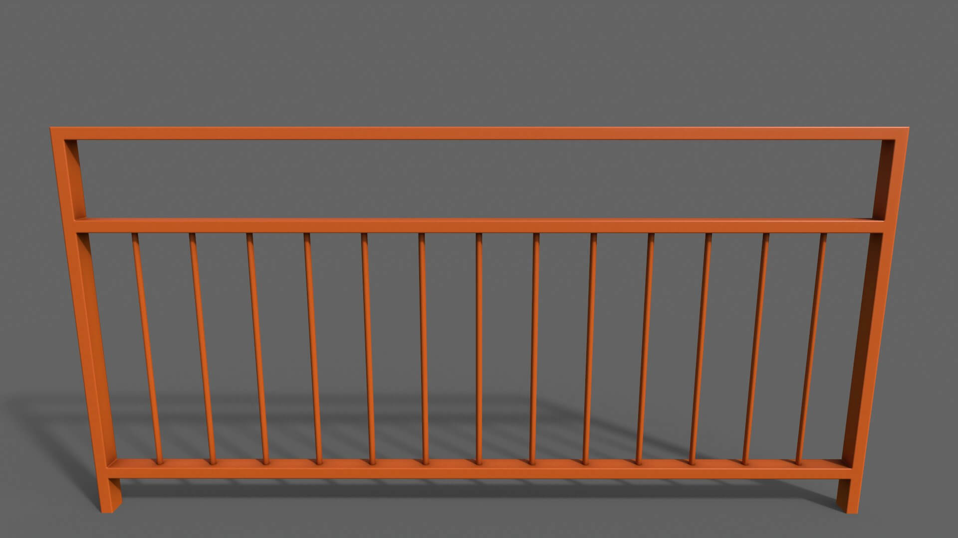 Pedestrian Guard Rail Orange V3 - 3D Model by DaikLord