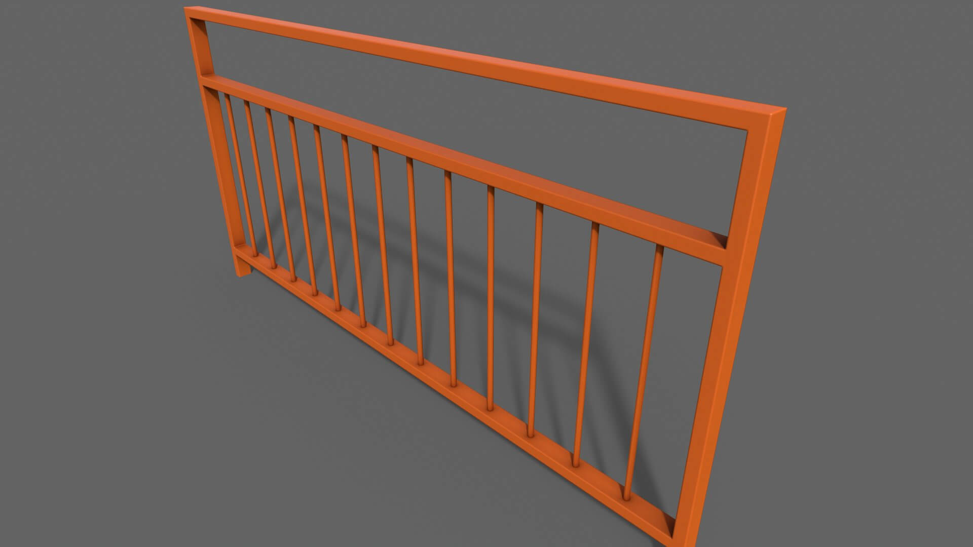 Pedestrian Guard Rail Orange V3 - 3D Model by DaikLord