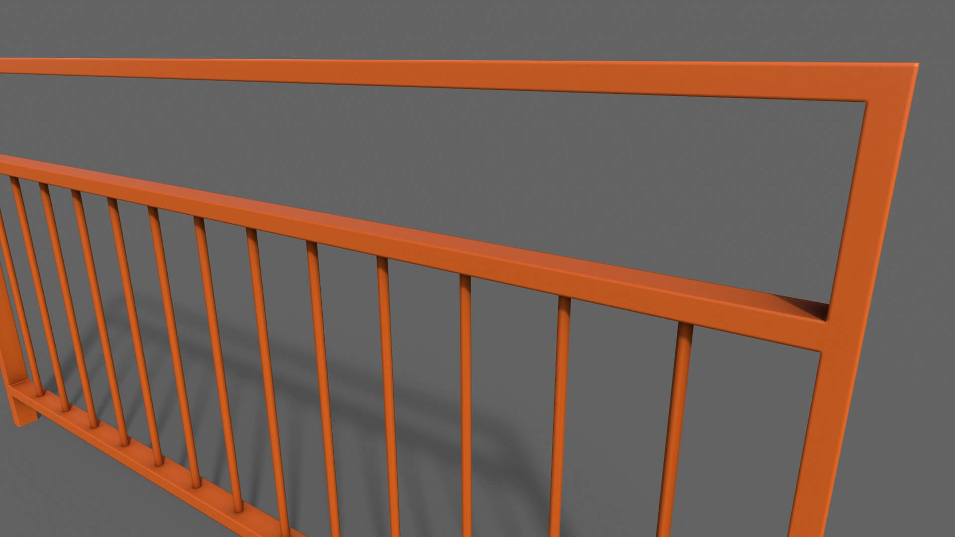 Pedestrian Guard Rail Orange V3 - 3D Model by DaikLord