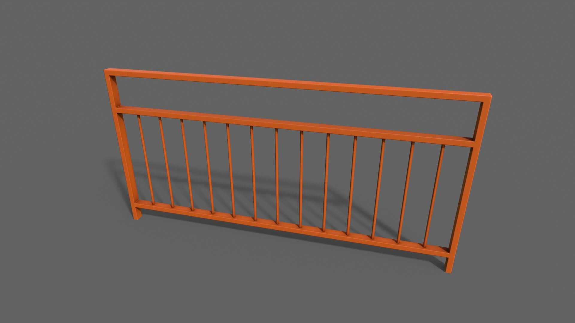 Pedestrian Guard Rail Orange V3 - 3D Model by DaikLord