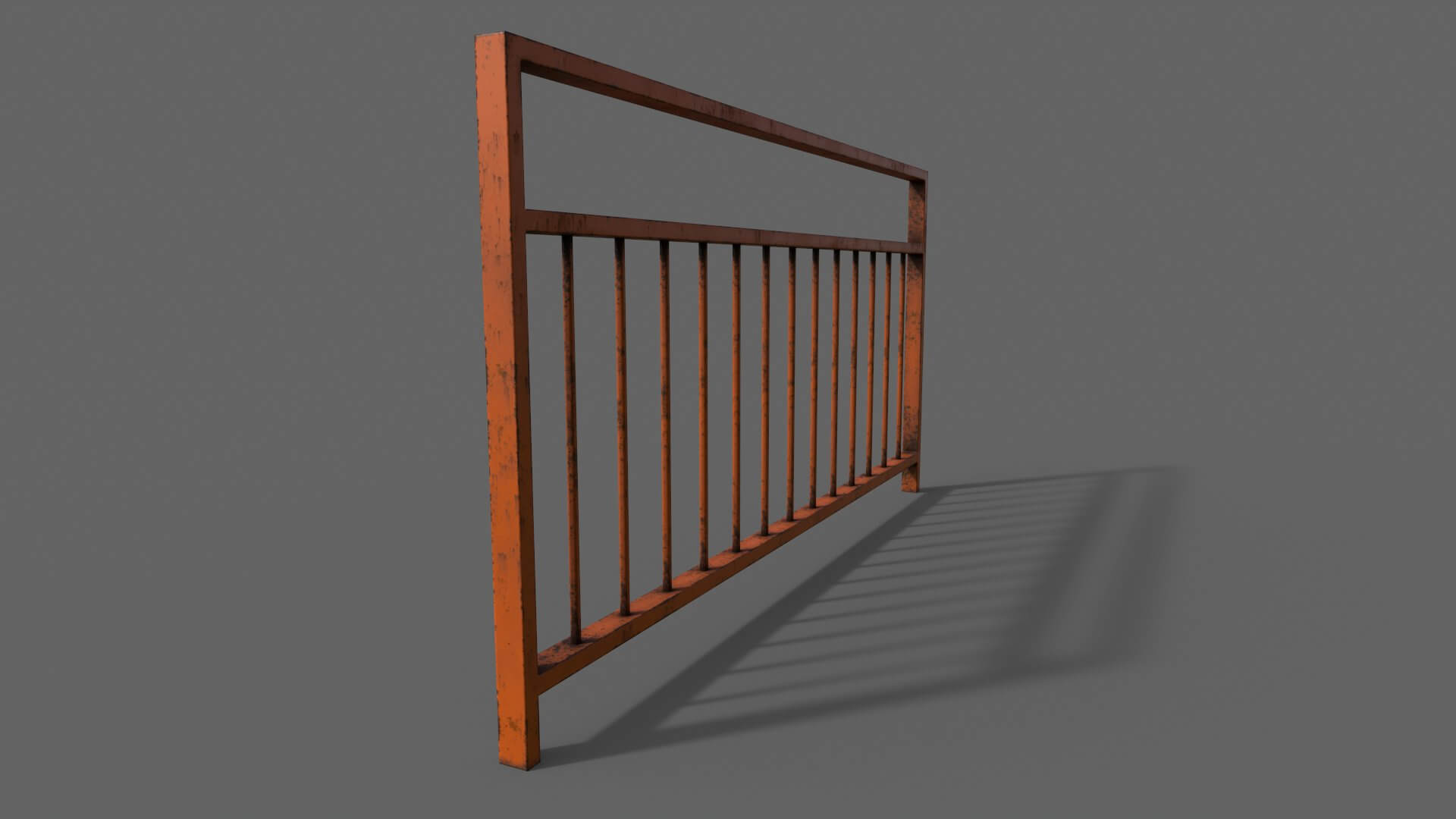 Pedestrian Guard Rail Orange V3 - 3D Model by DaikLord