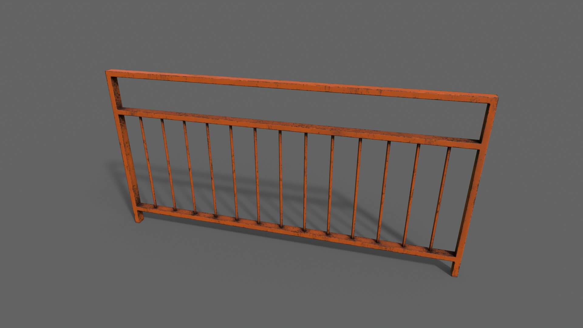 Pedestrian Guard Rail Orange V3 - 3D Model by DaikLord