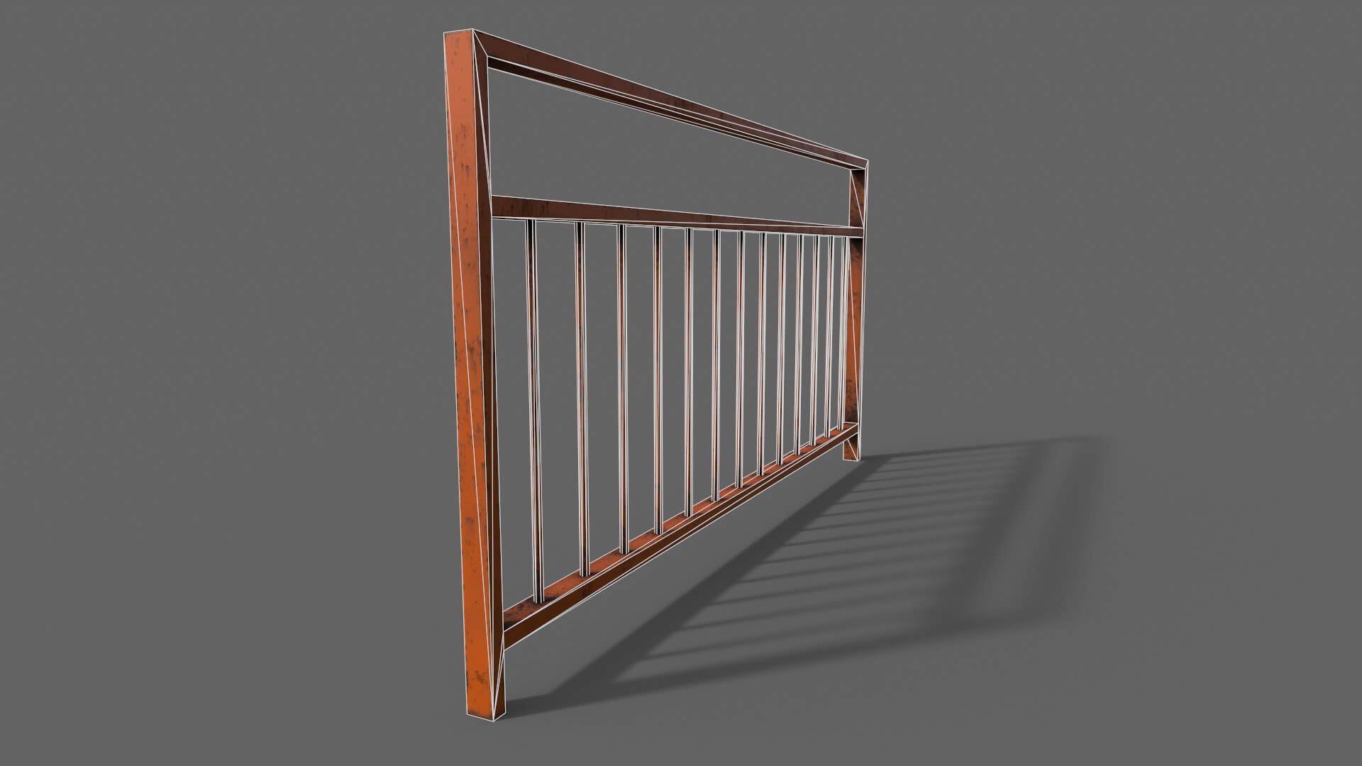 Pedestrian Guard Rail Orange V3 - 3D Model by DaikLord