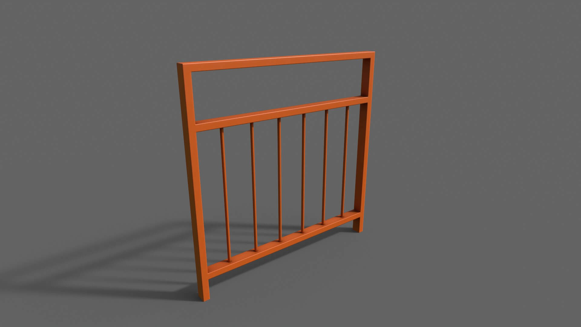 Pedestrian Guard Rail Orange V4 - 3D Model by DaikLord