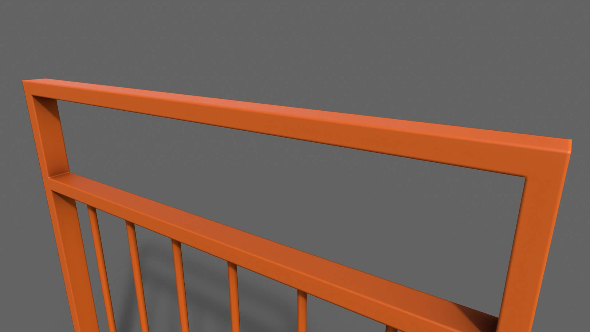 Pedestrian Guard Rail Orange V4 - 3D Model by DaikLord