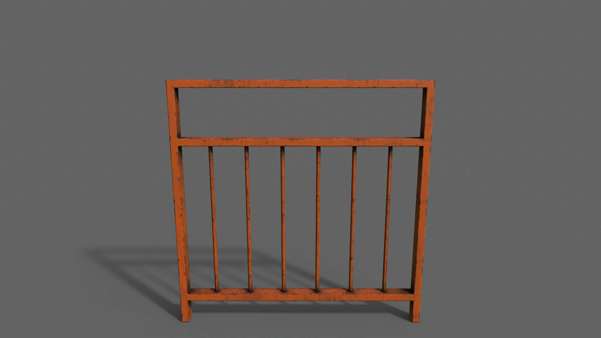 Pedestrian Guard Rail Orange V4 - 3D Model by DaikLord