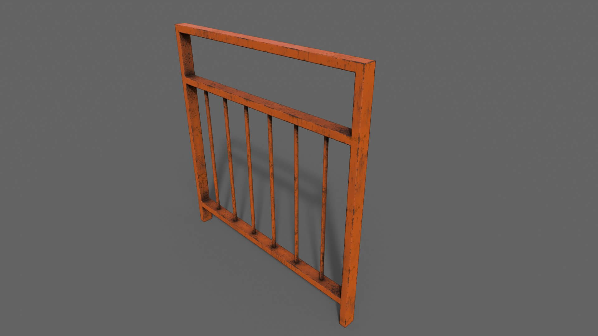 Pedestrian Guard Rail Orange V4 - 3D Model by DaikLord