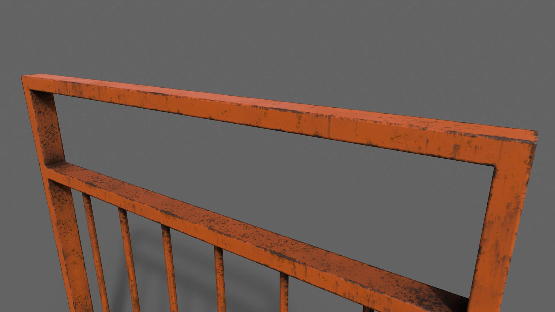 Pedestrian Guard Rail Orange V4 - 3D Model by DaikLord