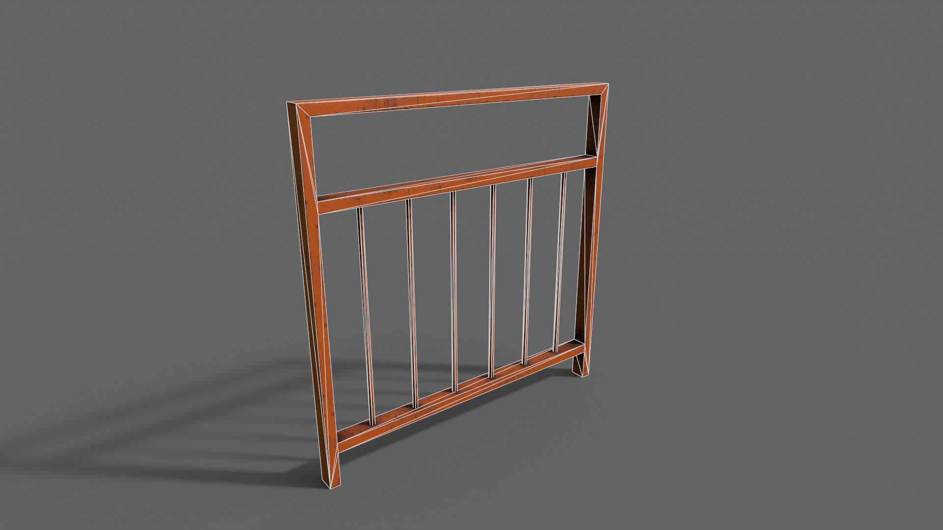 Pedestrian Guard Rail Orange V4 - 3D Model by DaikLord