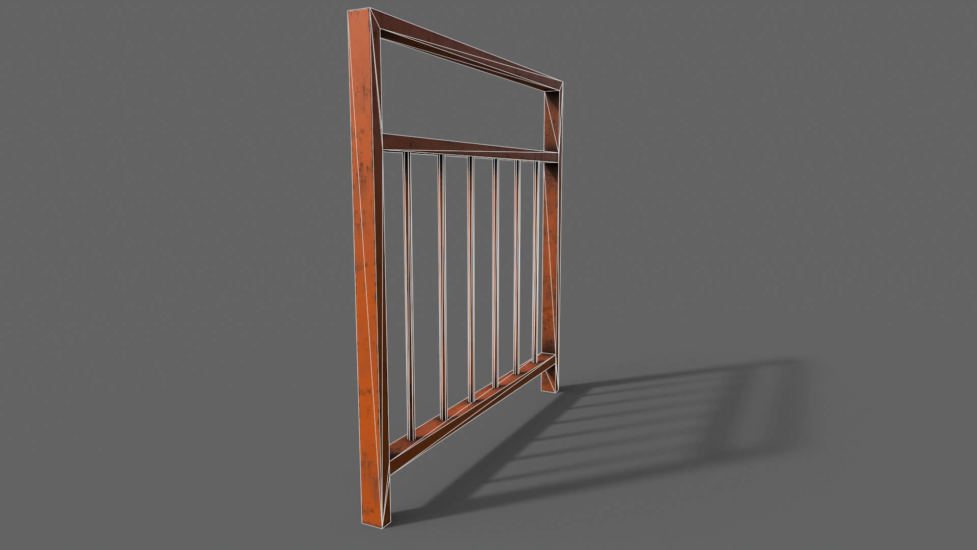 Pedestrian Guard Rail Orange V4 - 3D Model by DaikLord