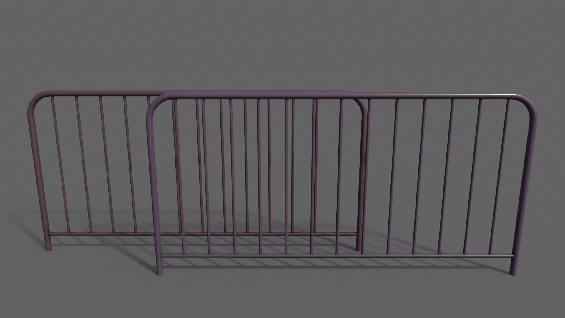 Pedestrian Guard Rail Purple V1 - 3D Model by DaikLord