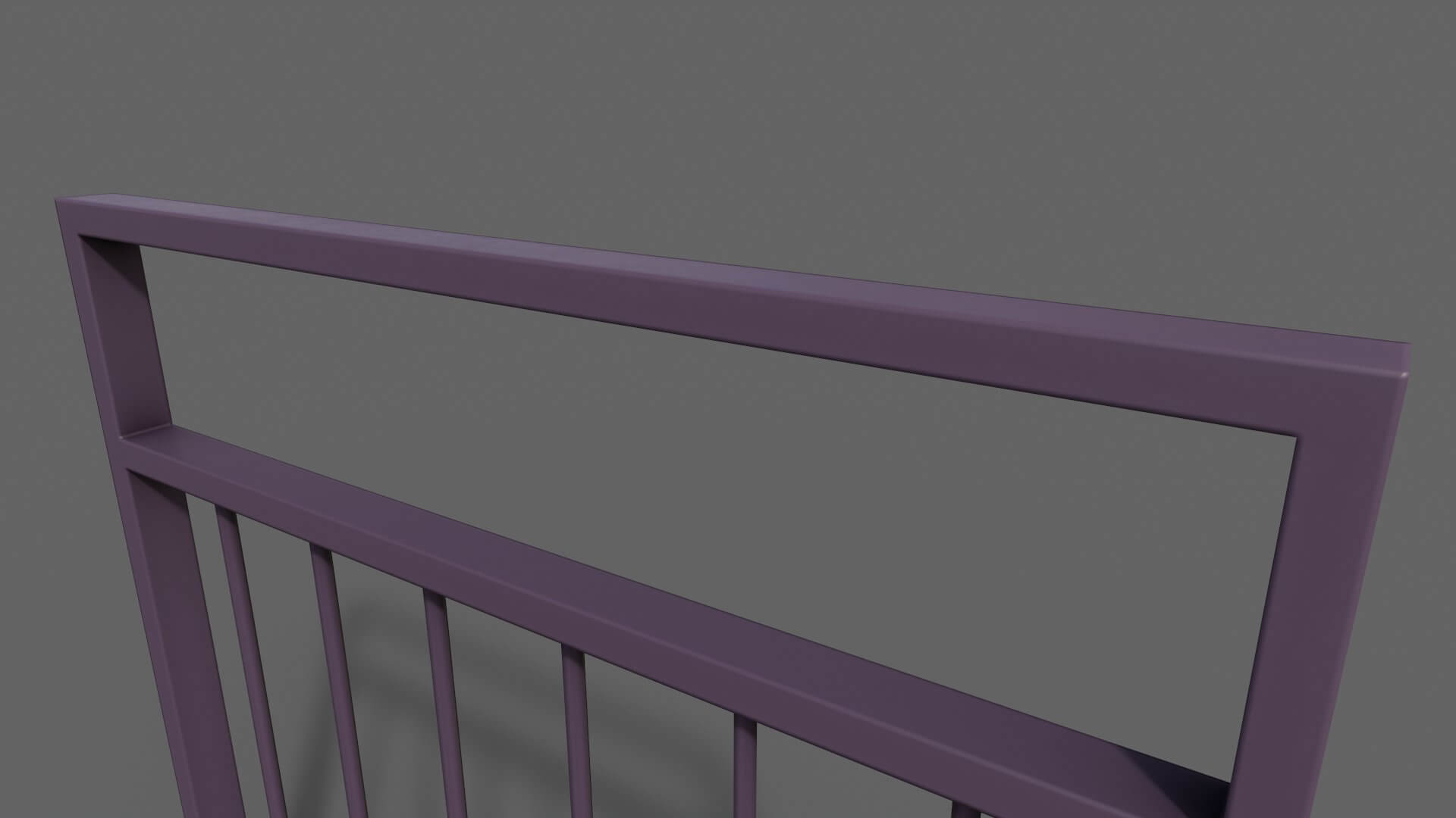 Pedestrian Guard Rail Purple V4 - 3D Model by DaikLord