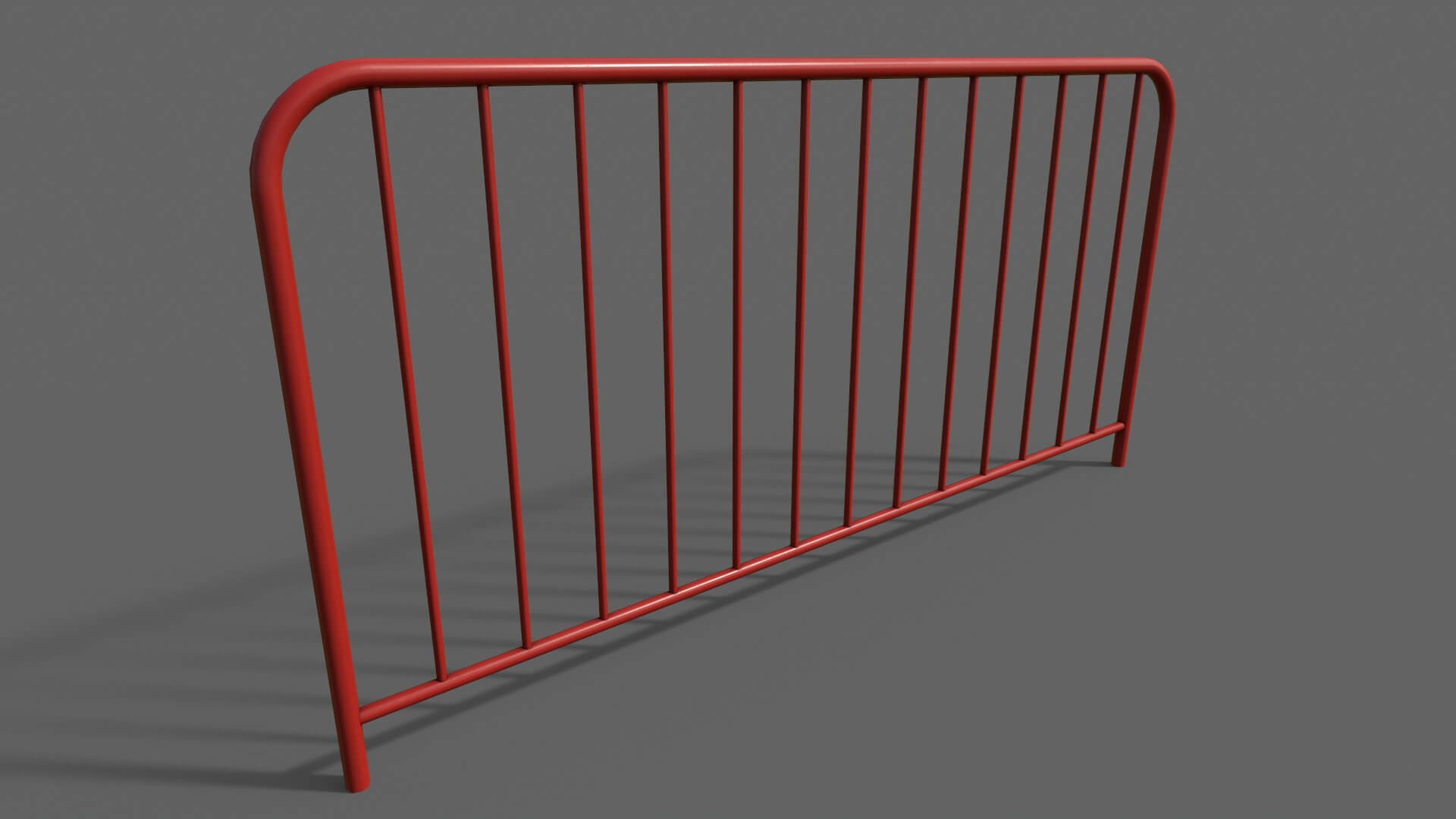 Pedestrian Guard Rail Red V1 - 3D Model by DaikLord