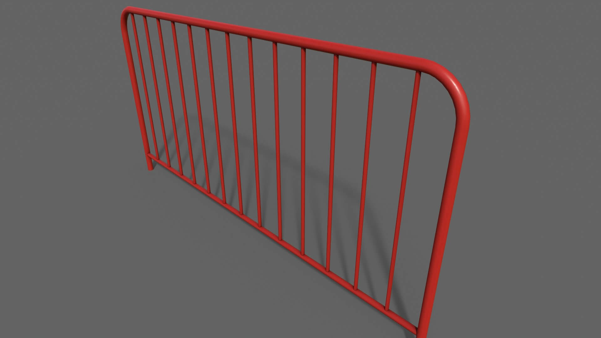 Pedestrian Guard Rail Red V1 - 3D Model by DaikLord