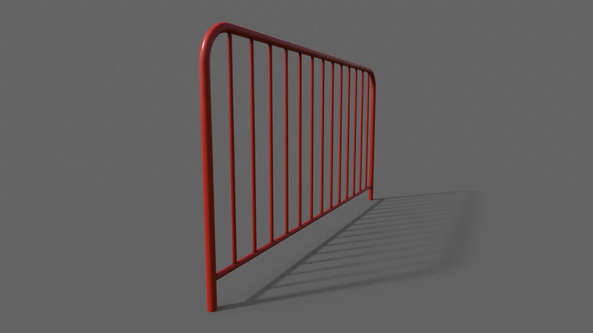 Pedestrian Guard Rail Red V1 - 3D Model by DaikLord