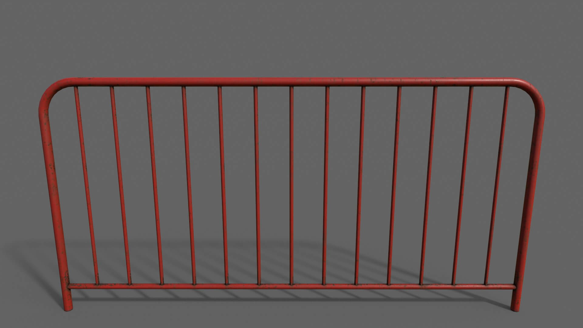Pedestrian Guard Rail Red V1 - 3D Model by DaikLord