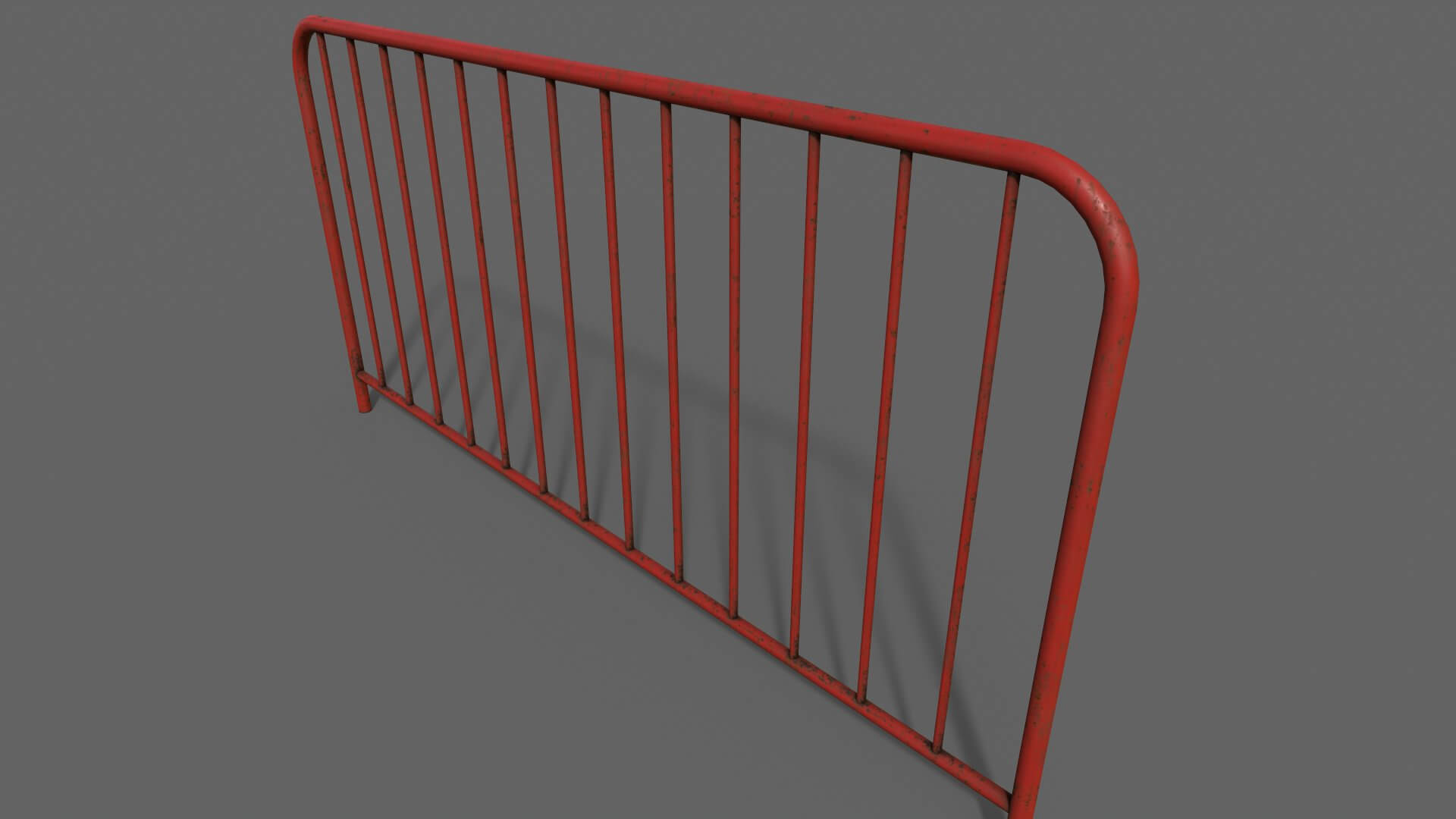 Pedestrian Guard Rail Red V1 - 3D Model by DaikLord