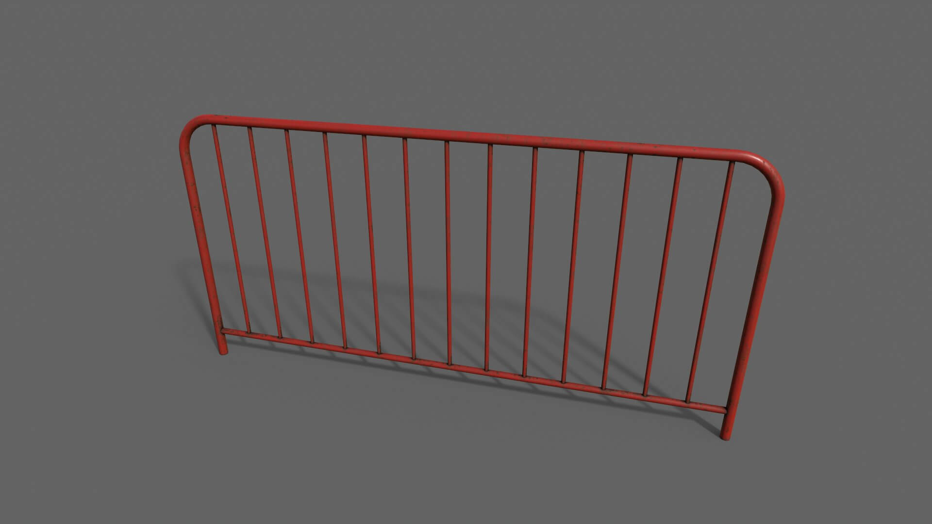 Pedestrian Guard Rail Red V1 - 3D Model by DaikLord