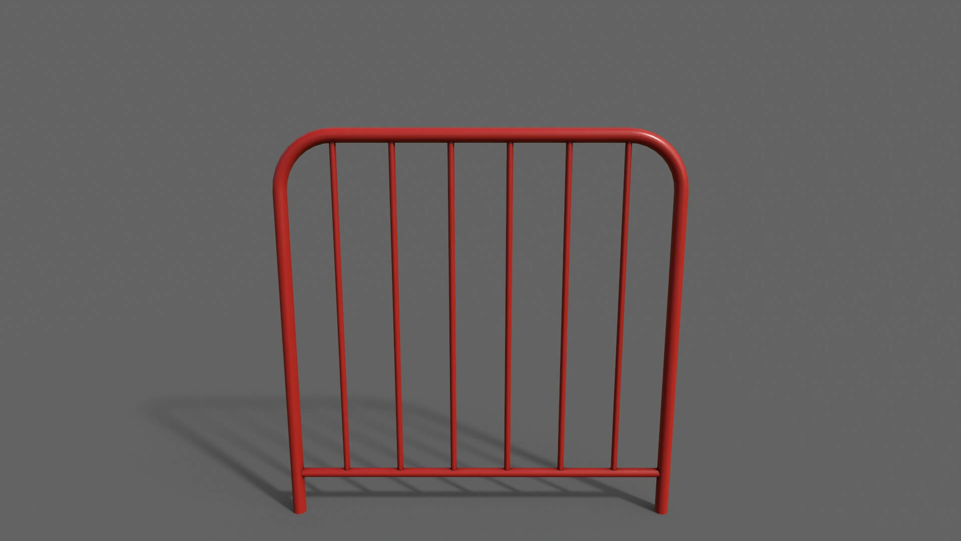 Pedestrian Guard Rail Red V2 - 3D Model by DaikLord