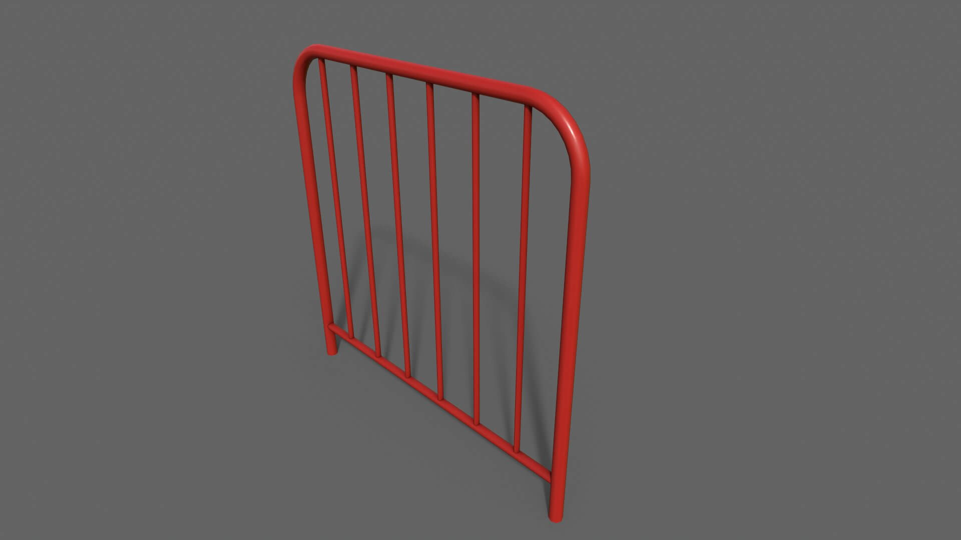 Pedestrian Guard Rail Red V2 - 3D Model by DaikLord