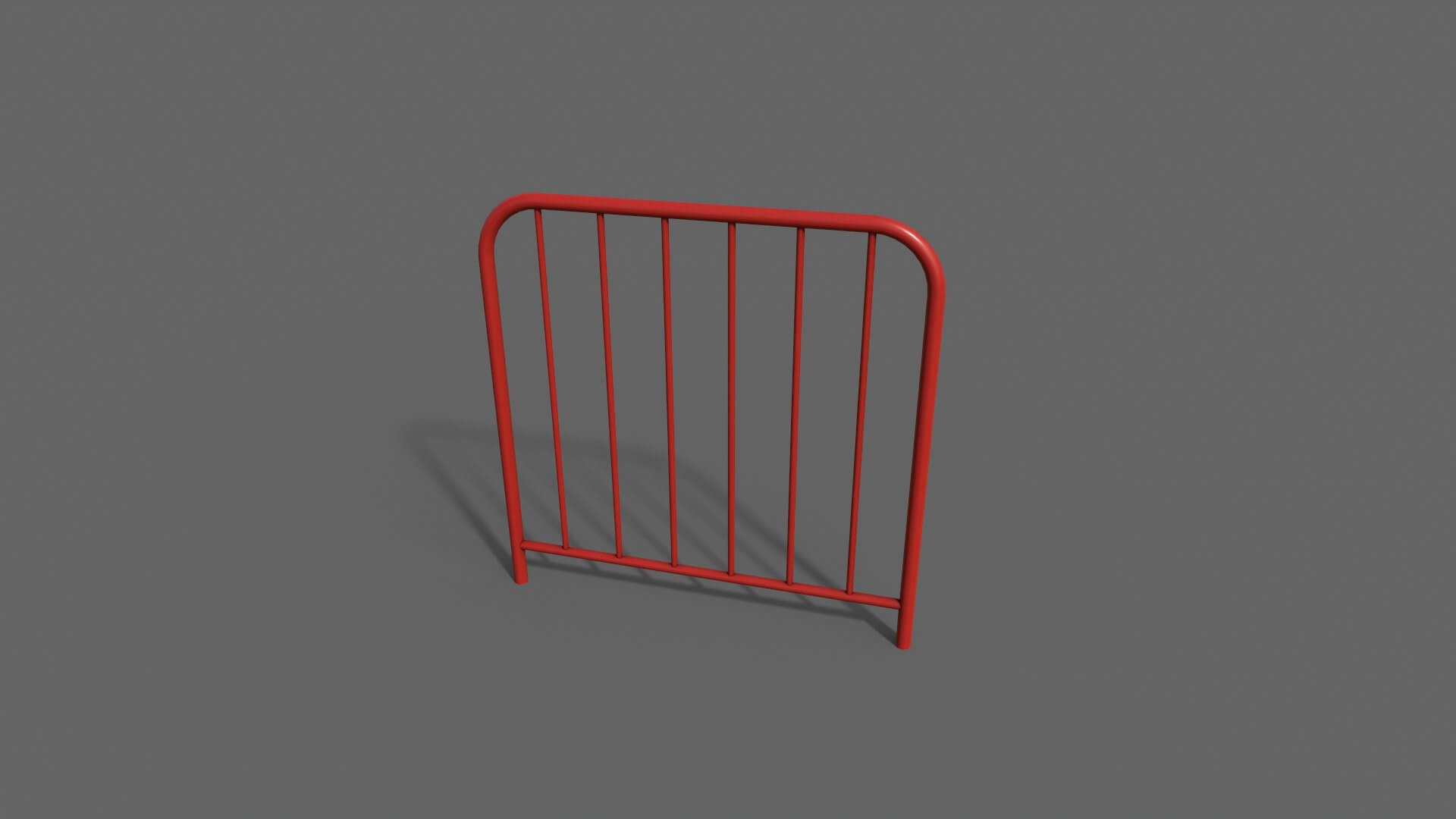 Pedestrian Guard Rail Red V2 - 3D Model by DaikLord