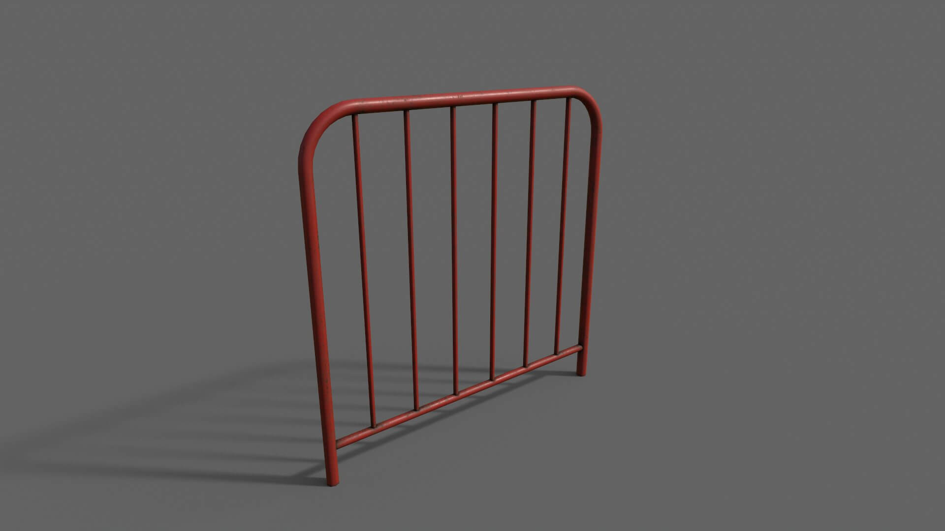 Pedestrian Guard Rail Red V2 - 3D Model by DaikLord