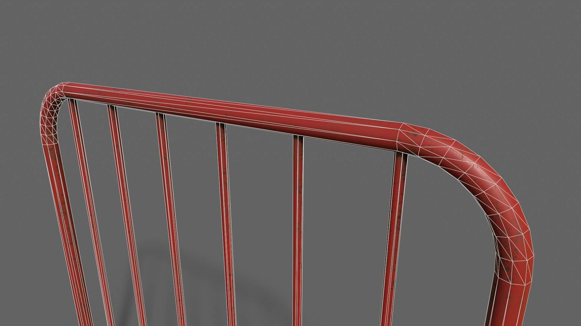 Pedestrian Guard Rail Red V2 - 3D Model by DaikLord