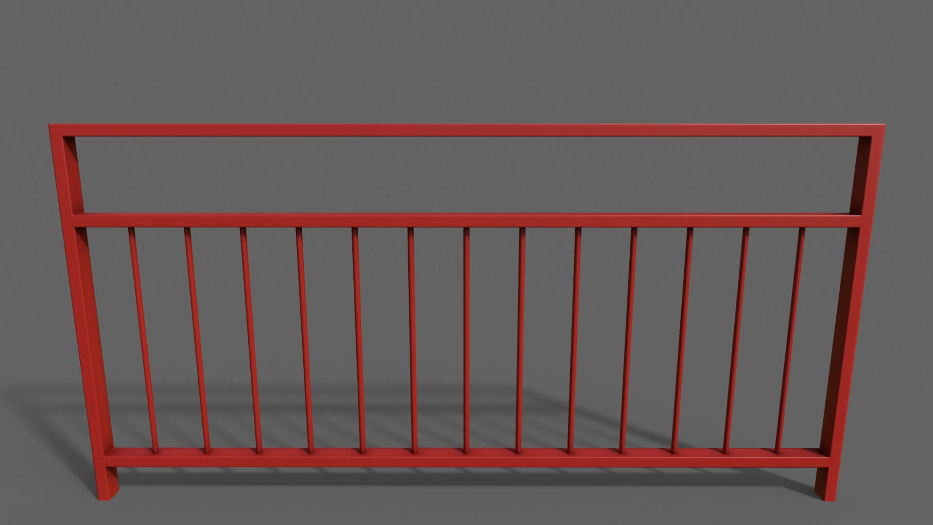 Pedestrian Guard Rail Red V3 - 3D Model by DaikLord