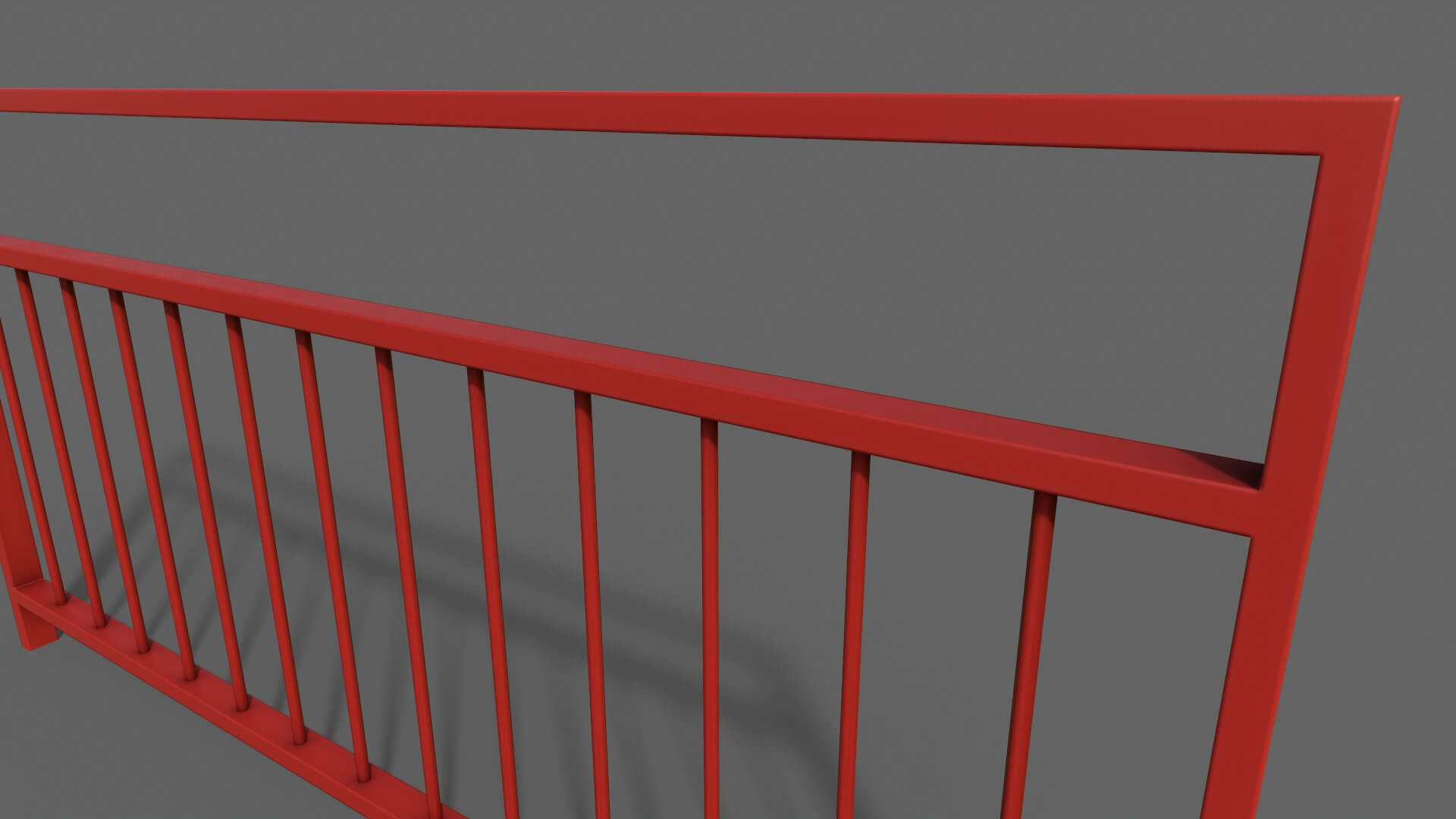 Pedestrian Guard Rail Red V3 - 3D Model by DaikLord
