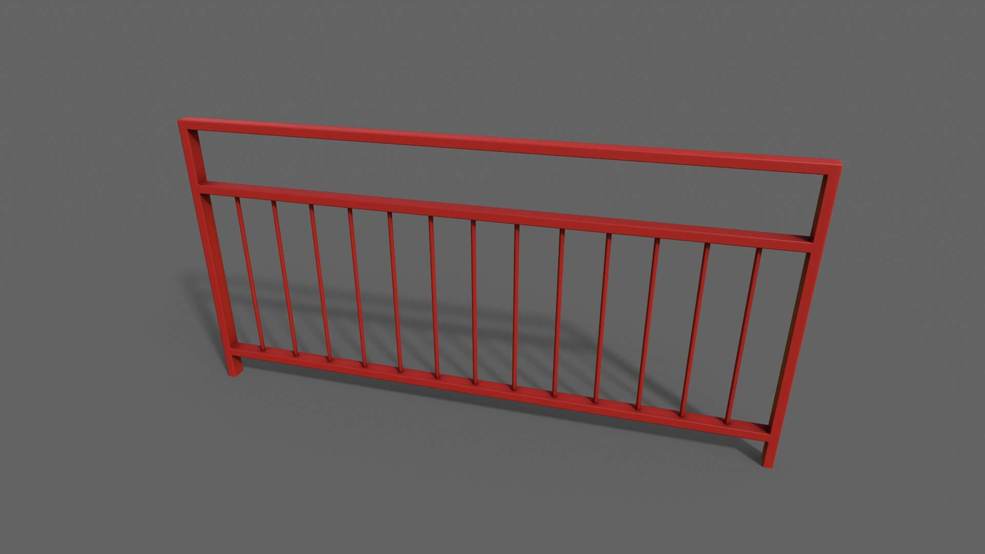 Pedestrian Guard Rail Red V3 - 3D Model by DaikLord