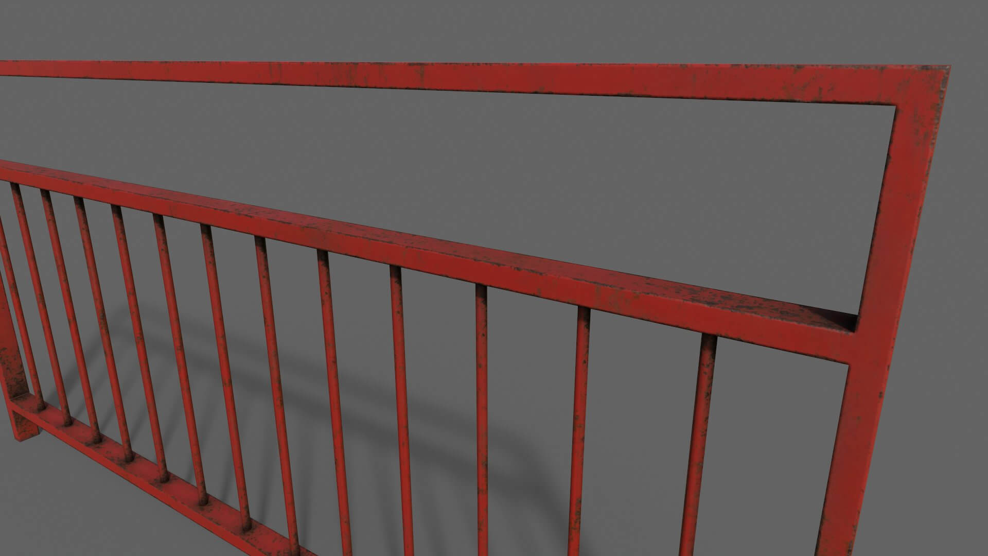 Pedestrian Guard Rail Red V3 - 3D Model by DaikLord