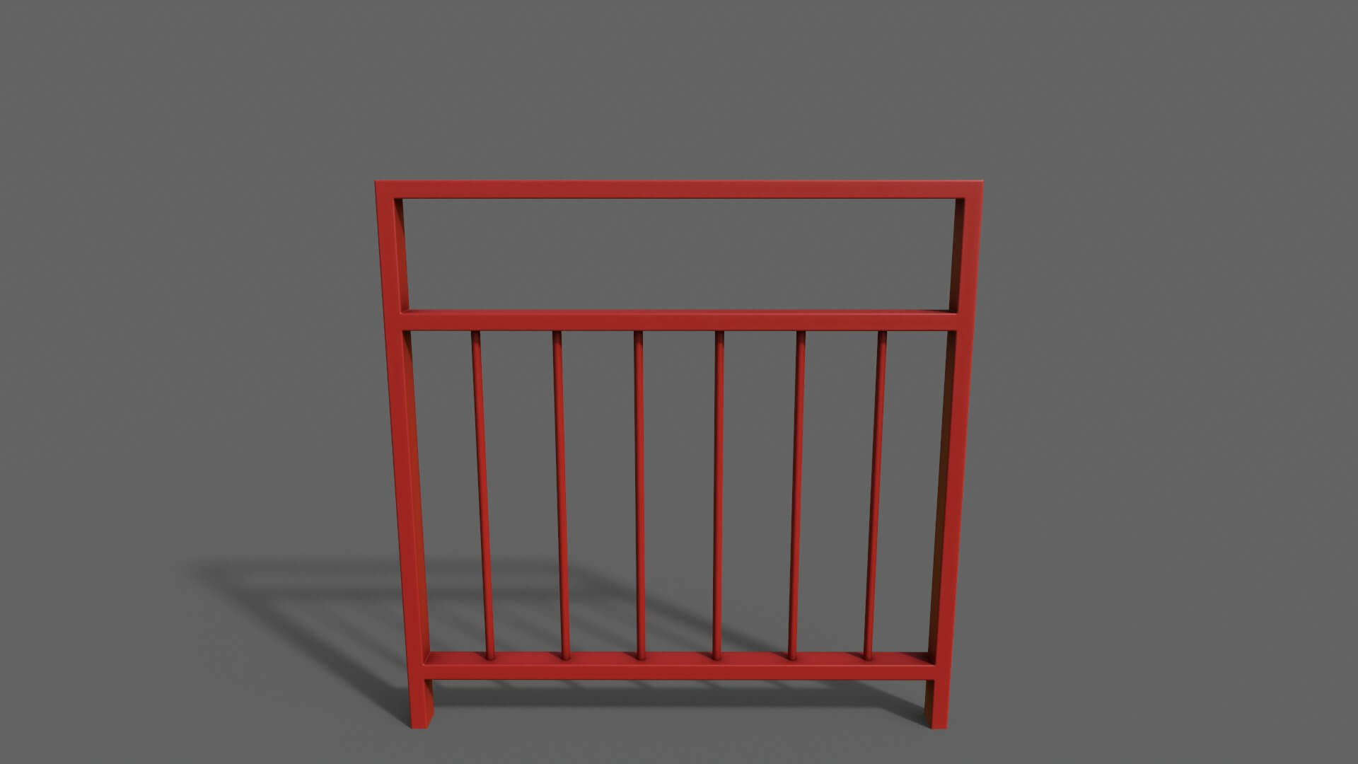 Pedestrian Guard Rail Red V4 - 3D Model by DaikLord