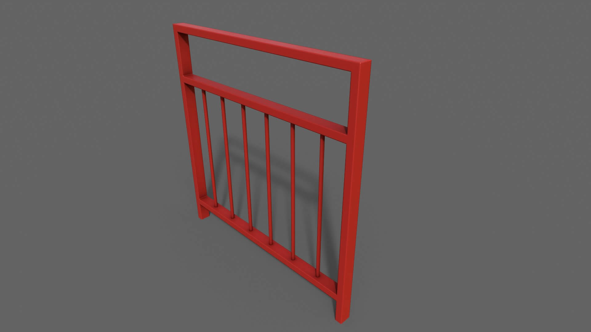 Pedestrian Guard Rail Red V4 - 3D Model by DaikLord