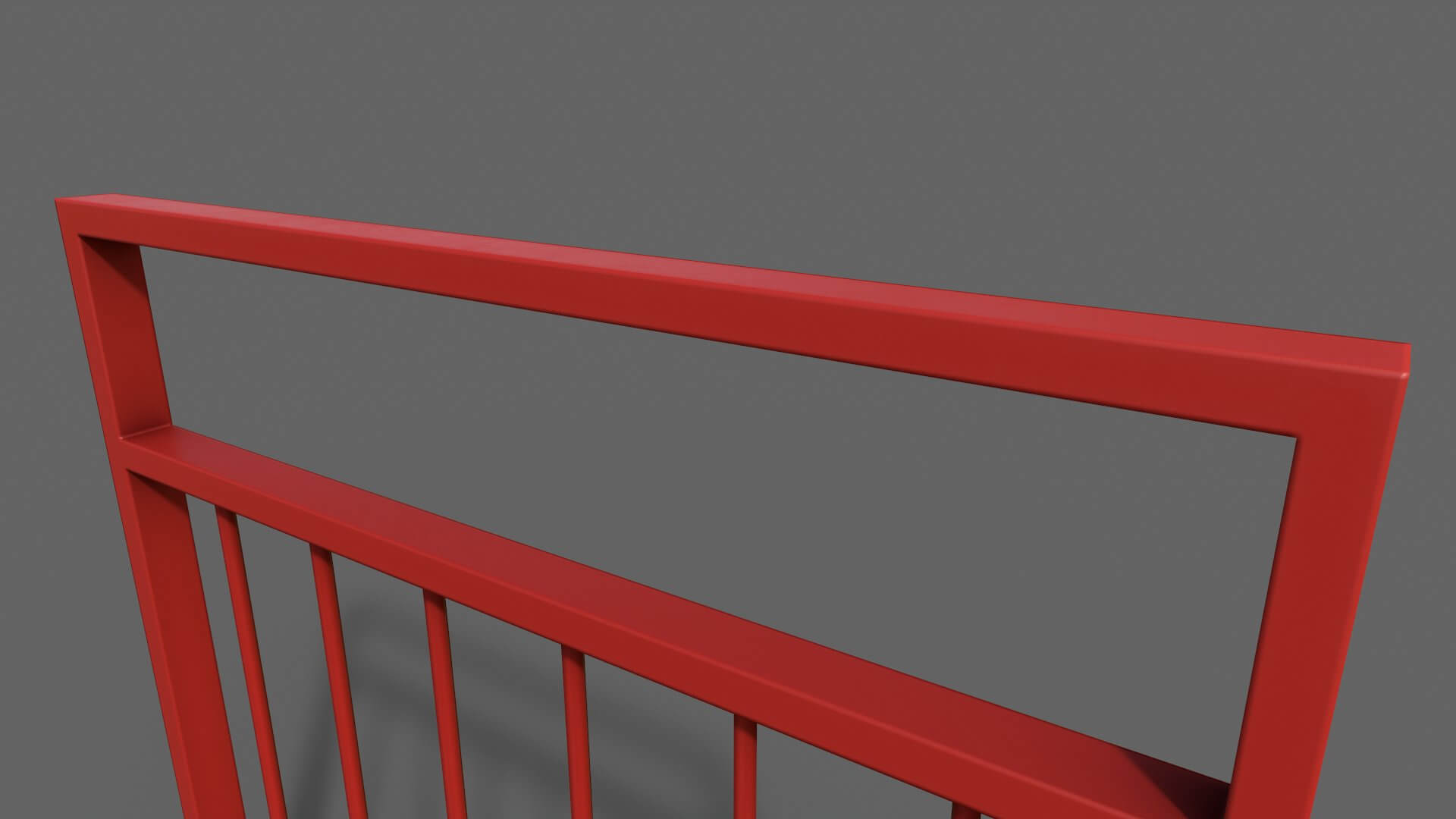 Pedestrian Guard Rail Red V4 - 3D Model by DaikLord