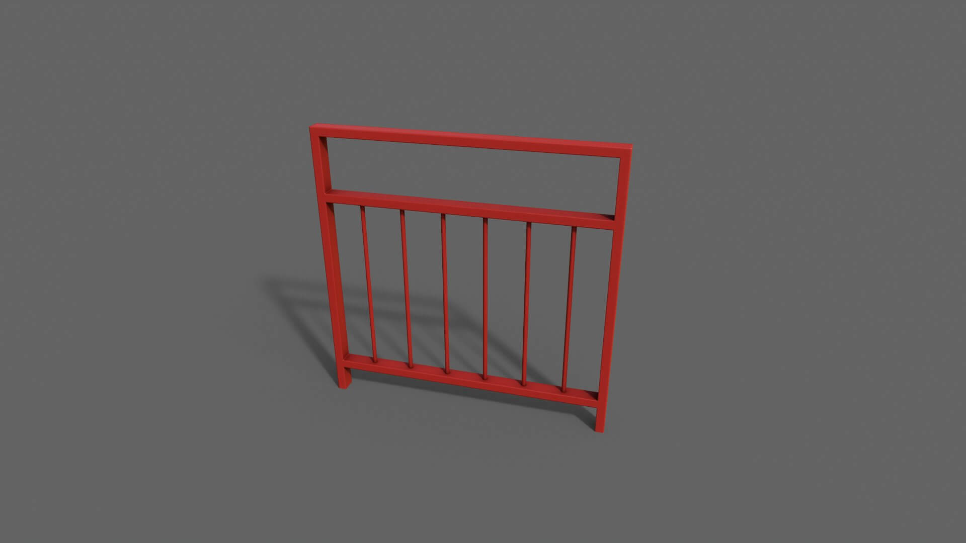 Pedestrian Guard Rail Red V4 - 3D Model by DaikLord