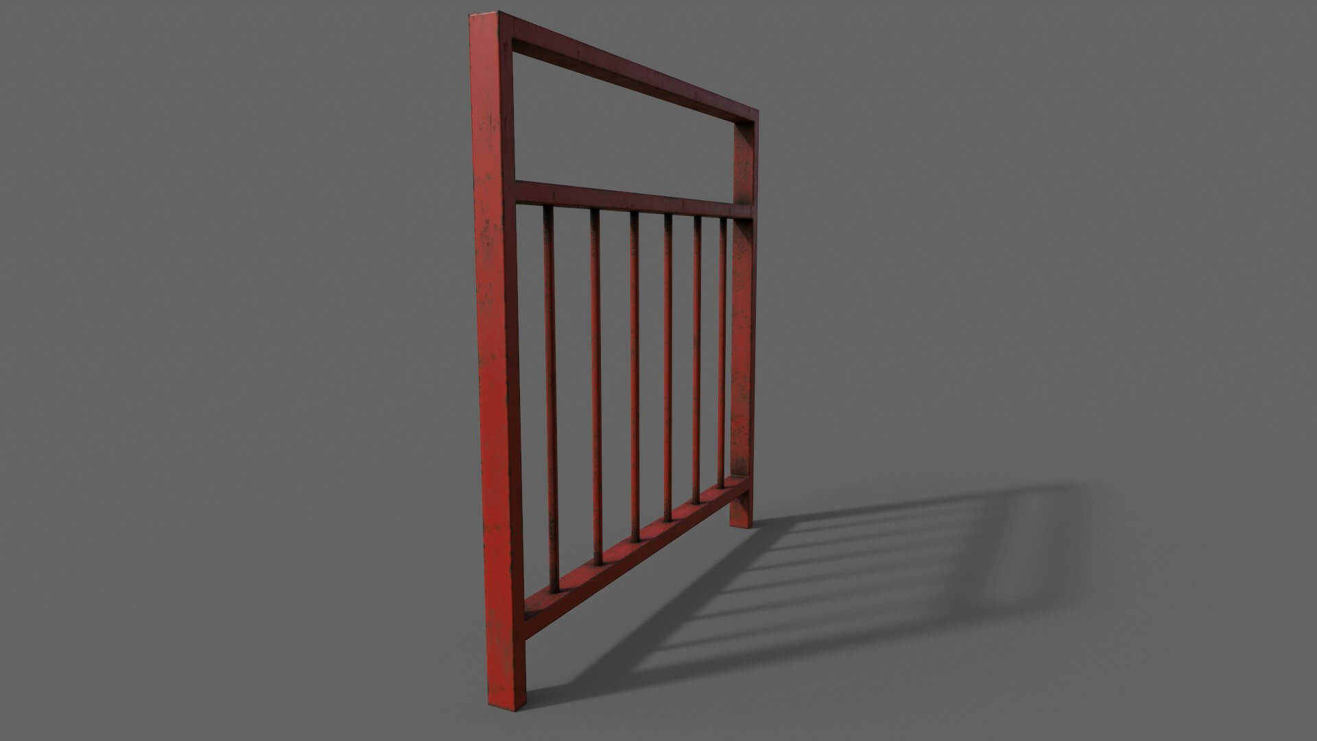 Pedestrian Guard Rail Red V4 - 3D Model by DaikLord