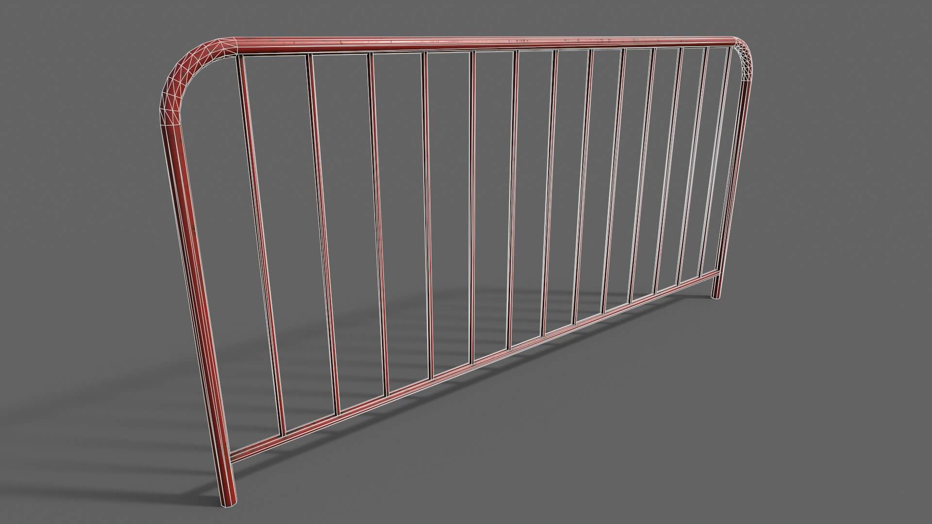 Pedestrian Guard Rail V1 - Collection 3D Model by DaikLord